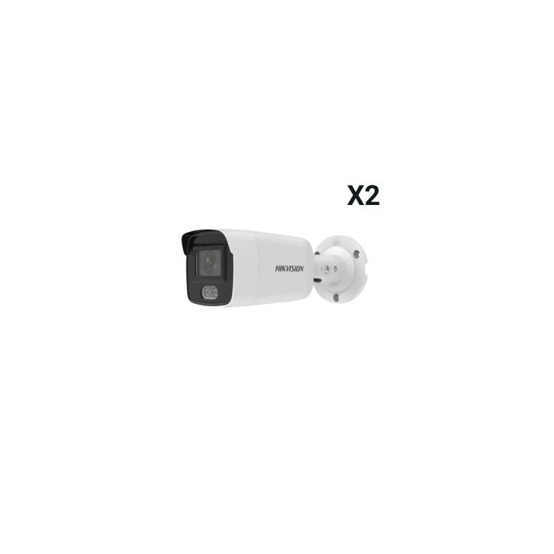 Pack x2 caméras bullet HIKVISION 4MP DS-2CD2047G2-L(2.8mm)(C)