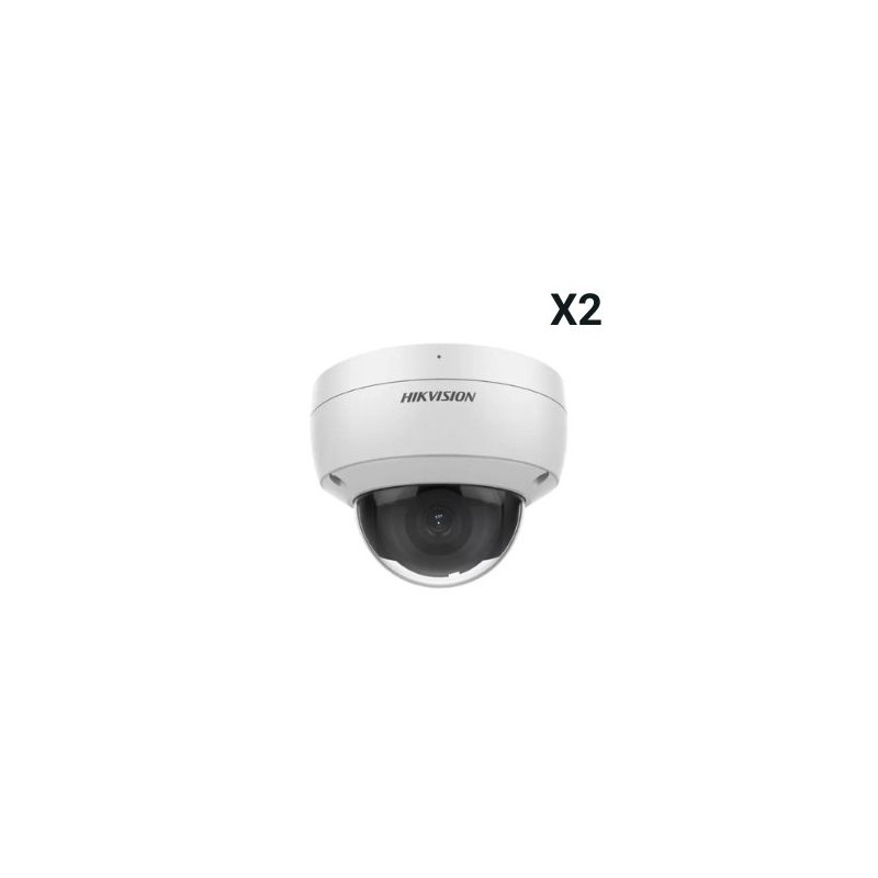 Pack x2 caméras dôme 2MP HIKVISION DS-2CD3126G2-IS(2.8mm)
